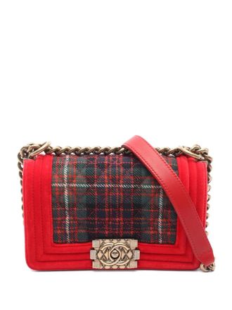 Chanel 2013-2014 kleine Boy Chanel Schultertasche - Rot