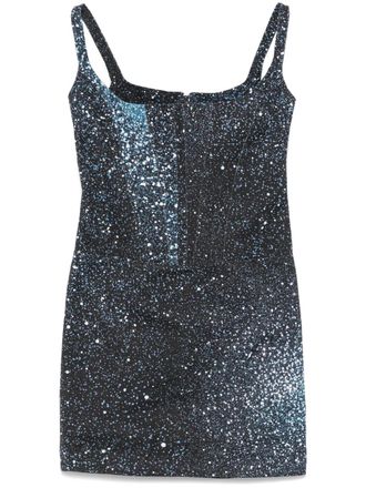 Giuseppe Di Morabito robe courte à imprimé constellation - Bleu