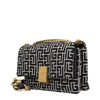 Balmain Jacquard Logo Crossbody Bag - Black
