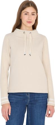 Cecil Sweatshirt mit Strick&auml;rmeln Pearl beige XXL