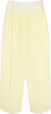 Sportmax Femme, Pantalons, Jaune, Taille: 34 FR Wide Pantalons