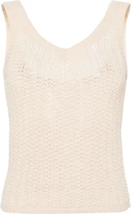 Max Mara Femme, Tops, Beige, Taille: 38 FR Hauts sans manches