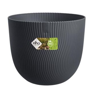 ELHO Sereh Rund 60 - Blumentopf f&uuml;r Innen und Au&szlig;en - 100% recyceltes Plastik - &Oslash; 59 x H 50.6 cm - Schwarz/Anthrazit