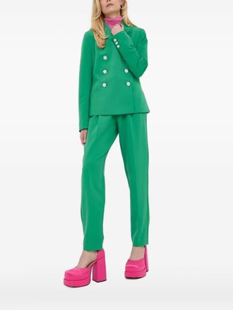 Custommade Doppelreihiger Blazer mit Kristallen - Grün