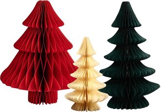 Generic Waben-Weihnachtsbaumdekoration, Tischaufsatz (Rot L, Gr&uuml;n L, Wei&szlig; S)