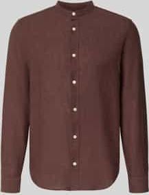 Only & Sons Slim Fit Freizeithemd aus Baumwoll-Leinen-Mix Modell CAIDEN