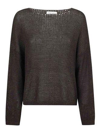 Roberto Collina Pull Col Bateau - Marron Fonc&eacute;