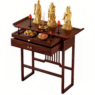 Generic Pers&ouml;nlicher Altartisch, Puja-Schublade mit Zwei Funktionen for den Heimgebrauch, buddhistischer Pooja-Schrank for Schlafzimmer, Wohnzimmer, B&uuml;ro(75x3
