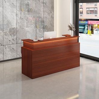 Generic Comptoir de r&eacute;ception compact id&eacute;al pour les caisses de vente au d&eacute;tail et les bureaux Table de r&eacute;ception en bois pour les petits espaces, parfaite po