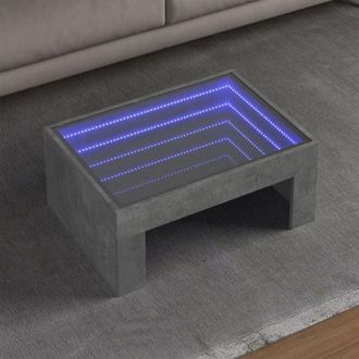 vidaXL Couchtisch mit Infinity-LED Betongrau 70x50x30 cm - Vidaxl