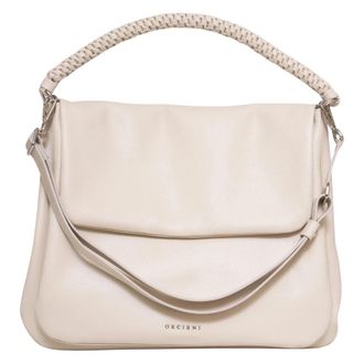 Orciani Leder-Schultertasche mit Innentaschen - - Bags - Damen - Beige - ONE SIZE