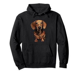 Whyitsme Design Roter Dackel-Hund Illustration Pullover Hoodie