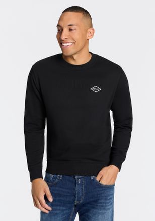 Replay Sweatshirt REPLAY, Herren, Gr. XXL, schwarz, Sweatware, Obermaterial: 100% Baumwolle, unifarben, regular fit normal, Rundhals, Rippb&uuml;ndchen, Sweatshir