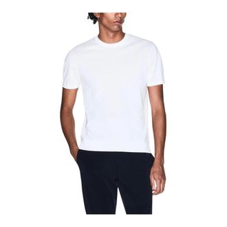 A|X Armani Exchange Homme, Tops, Blanc, Taille: 2XL T-shirt en coton &agrave; manches courtes et col rond