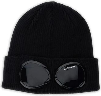C.P. Company C.p. Company, Homme, Accessoires, Noir, Taille: ONE Size Cotton Goggle Beanie