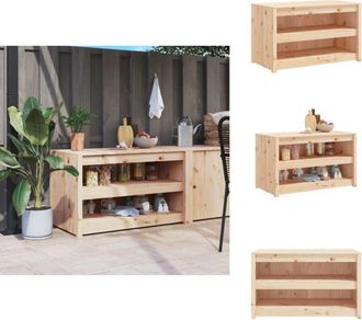 vidaXL Vidaxl - Armoire de cuisine dext&eacute;rieur 106x55x64 cm bois de pin massif - Meuble De Cuisine Ext&eacute;rieur - Armoire De Cuisine Ext&eacute;rieure - Cuisine D&eacute;t&eacute;
