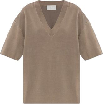 Ami Femme, Tops, Brun, Taille: 40 FR T-shirt col en V