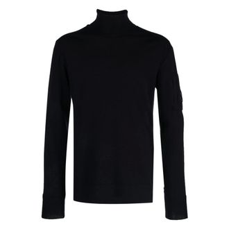 C.P. Company C.p. Company, Homme, Pulls, Gris, Taille: 3XL Col Roul&eacute; en Laine