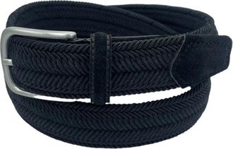 Paolo Vitale unisex, Accessoires, Noir, Taille: 110 CM Ceinture Tressée Élastique