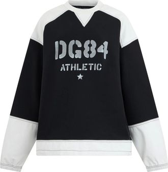 Dolce & Gabbana Homme, Sweatshirts et sweats &agrave; capuche, Noir, Taille: XL Colour-block Crew-neck SweaT-shirt