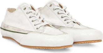 Maison Margiela Distressed Cotton Sneakers - White