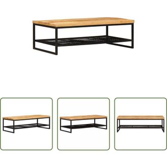 vidaXL vidaXL Industriestil - Couchtisch Braun und Schwarz 110 x 55 x 35 cm Massivholz Mango
