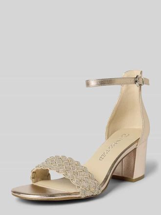 Marco Tozzi Sandaletten mit Strasssteinbesatz und Blockabsatz