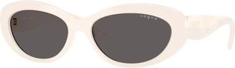 Vogue Eyewear Vogue, Femme, Accessoires, Blanc, Taille: 55 MM Oval Lunettes de soleil