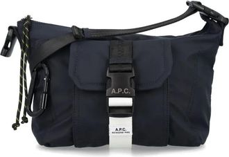 A.P.C. Hobo Bags - Treck Shoulder Bag With Front Flap Pocket - Gr. unisize - in Schwarz - f&uuml;r Damen