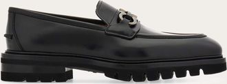 Ferragamo Herren Loafer mit Gancini-Ornament Schwarz Gr&ouml;&szlig;e 40.5