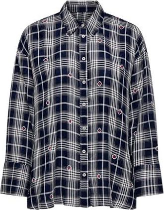 Only Only Onlgrace Lira Life Ls EMB Shirt WVN, Naval Academy, XL Femmes