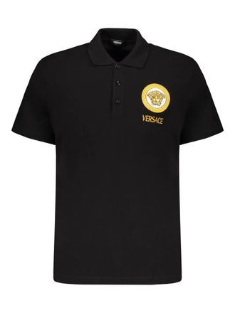 Versace Klassisches Poloshirt - Schwarz
