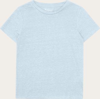 Knowledge Cotton Apparel Damen vegan T-Shirt Reg Leinen Skyway Hellblau