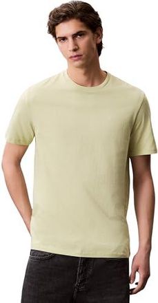 Calvin Klein Jeans SS Smooth CTTN Solid CREWNK Tee LV040HM265 Tees, Beige (Poire dhiver), L, Beige (Poire dhiver), L