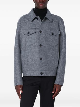 Harris Wharf London Einreihige Hemdjacke - Blau
