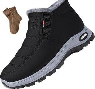 Generic Chaussures orthop&eacute;diques chaudes doubl&eacute;es en peau de mouton avec soutien de la vo&ucirc;te plantaire pour lext&eacute;rieur, Noir, 42.5 EU