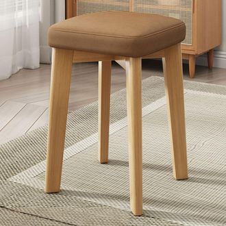 Generic Hocker mit Holzfüßen,Schminkhocker,Barhocker,Küchenhocker,Quadratisch,Gepolstert,Rückenfrei,für Schlafzimmer Wohnzimmer Bar(E1)