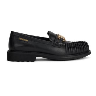 Love Moschino Slipper-Loafer aus Leder - - Shoes - Damen - Schwarzk - 36 EU