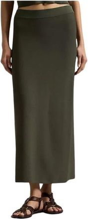Polo Ralph Lauren Femme, Jupes, Vert, Taille: 38 FR Ribbed Sweater Midi Pencil Skirt