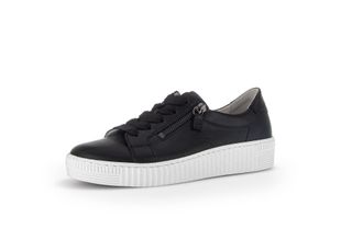 Gabor Damen Low-Top Sneaker, Frauen Halbschuhe,Best Fitting,straßenschuhe,Strassenschuhe,Sportschuhe,Freizeitschuhe,schwarz (Ice),37.5 EU / 4.5 UK