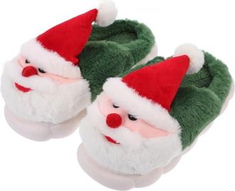 Frcolor Pantoufles De Père Noël Hiver Pour Femmes Pantoufles Fourrure Lavables Confortables Antidérapantes Pour Maison
