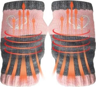 Generic Gants tricot&eacute;s - Moufles chaudes &agrave; motif doux, d&eacute;tails brod&eacute;s en forme de coeur | Moufles dhiver tricot&eacute;es pour femmes, adultes, adolescents, &eacute;tudiant