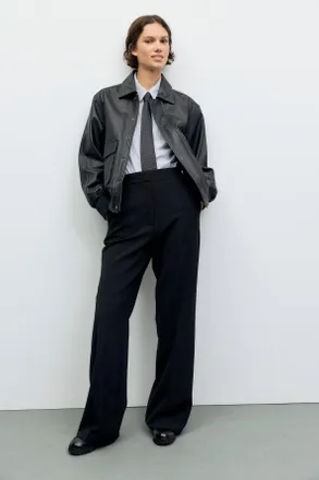 Gerard Darel Veste ample en cuir- NIMA - Noir