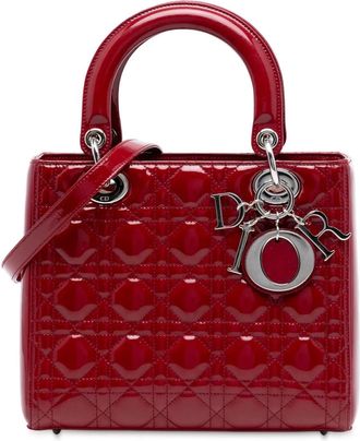 Dior Hobo Bags - Medium Patent Cannage Lady Dior - Gr. unisize - in Rot - für Damen