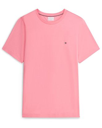 Tommy Hilfiger Softes T-Shirt mit kleiner Logo-Stickerei, Regular Fit in