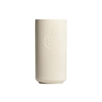 Senzou Keramik Vase Large in Beach White - Minimalistisches Wohnaccessoire f&uuml;r Blumen & Deko