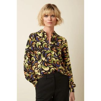King Louie Femme, Blouses et Chemises, Multicolore, Taille: 38 FR Maisie Blouse Rumble