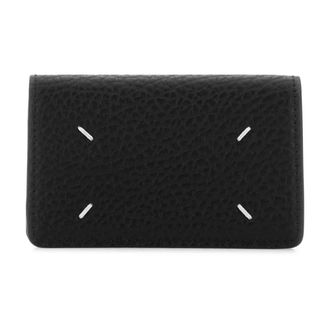 Maison Margiela Schwarze Leder-M&uuml;nzgeldb&ouml;rse Geldb&ouml;rse - - Accessories - Damen - Schwarzk - ONE SIZE