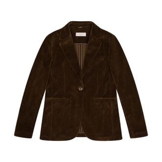 Circolo 1901 Klassische Samtjacke - - Jackets - Damen - Braun - XL