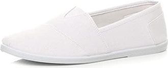 Ajvani Hommes Ados Confort sans Lacets Espadrilles Plage été Tennis décontractée Chaussures en Toile Pointure 11 45